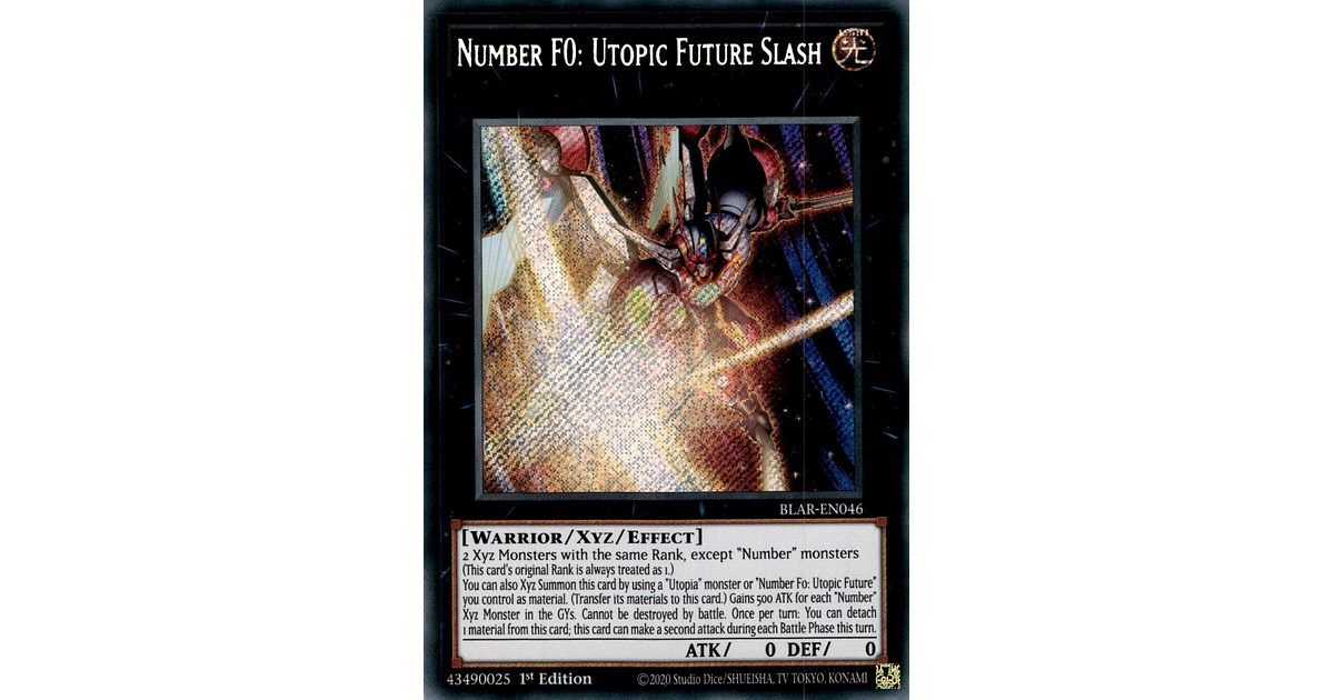 Number F0: Utopic Future Slash - BLAR-EN046 - Secret Rare
