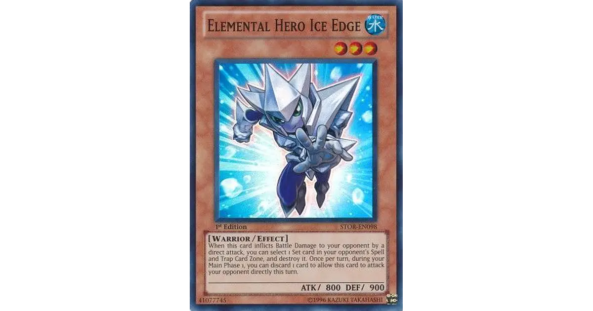 Elemental Hero Ice Edge - STOR-EN098 - Super Rare