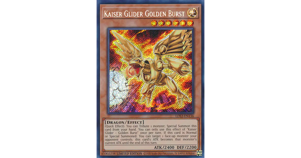 Kaiser Glider Golden Burst - LDS3-EN136 - Secret Rare