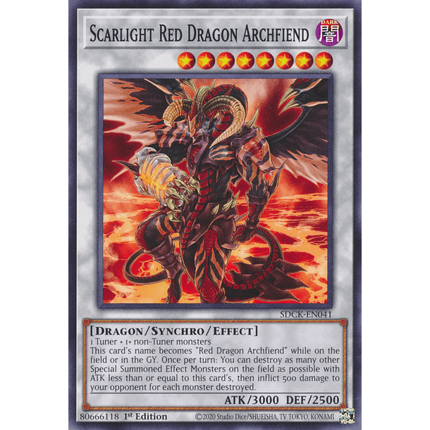 Scarlight Red Dragon Archfiend - SDCK-EN041 - Common