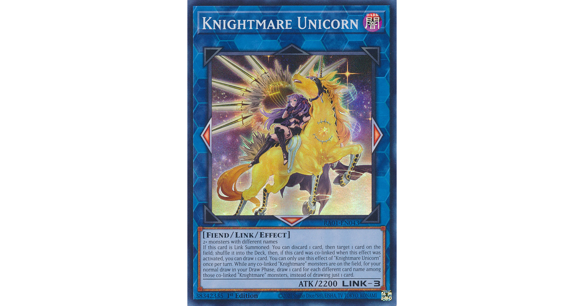 Knightmare Unicorn (alternate art) - RA01-EN043