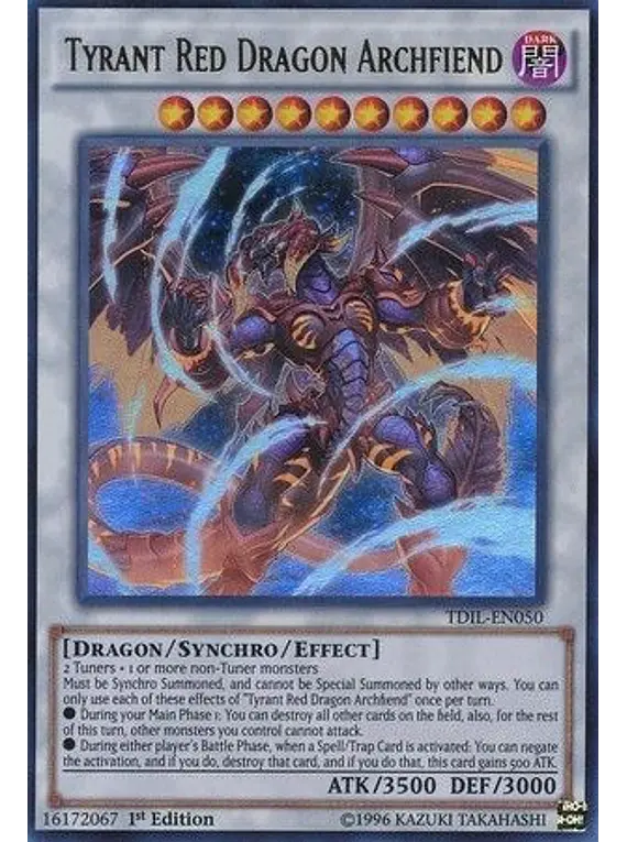 Tyrant Red Dragon Archfiend - TDIL-EN050 - Ultra Rare