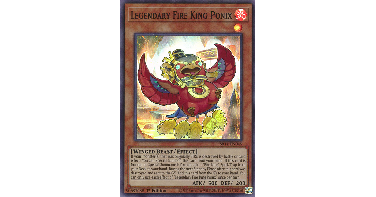 Legendary Fire King Ponix - SR14-EN045 - Super Rare