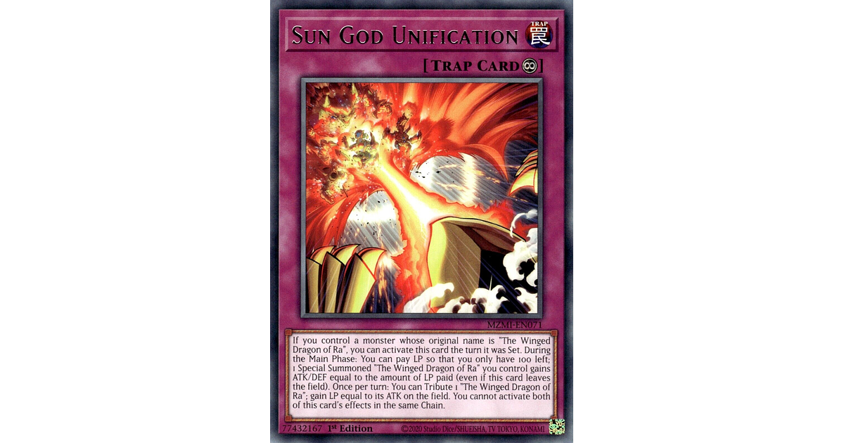 Sun God Unification - MZMI-EN071 - Rare