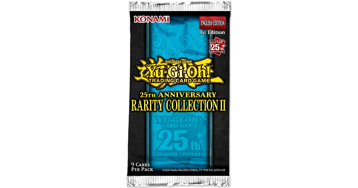 25th Anniversary Rarity Collection II sobre con 9 cartas