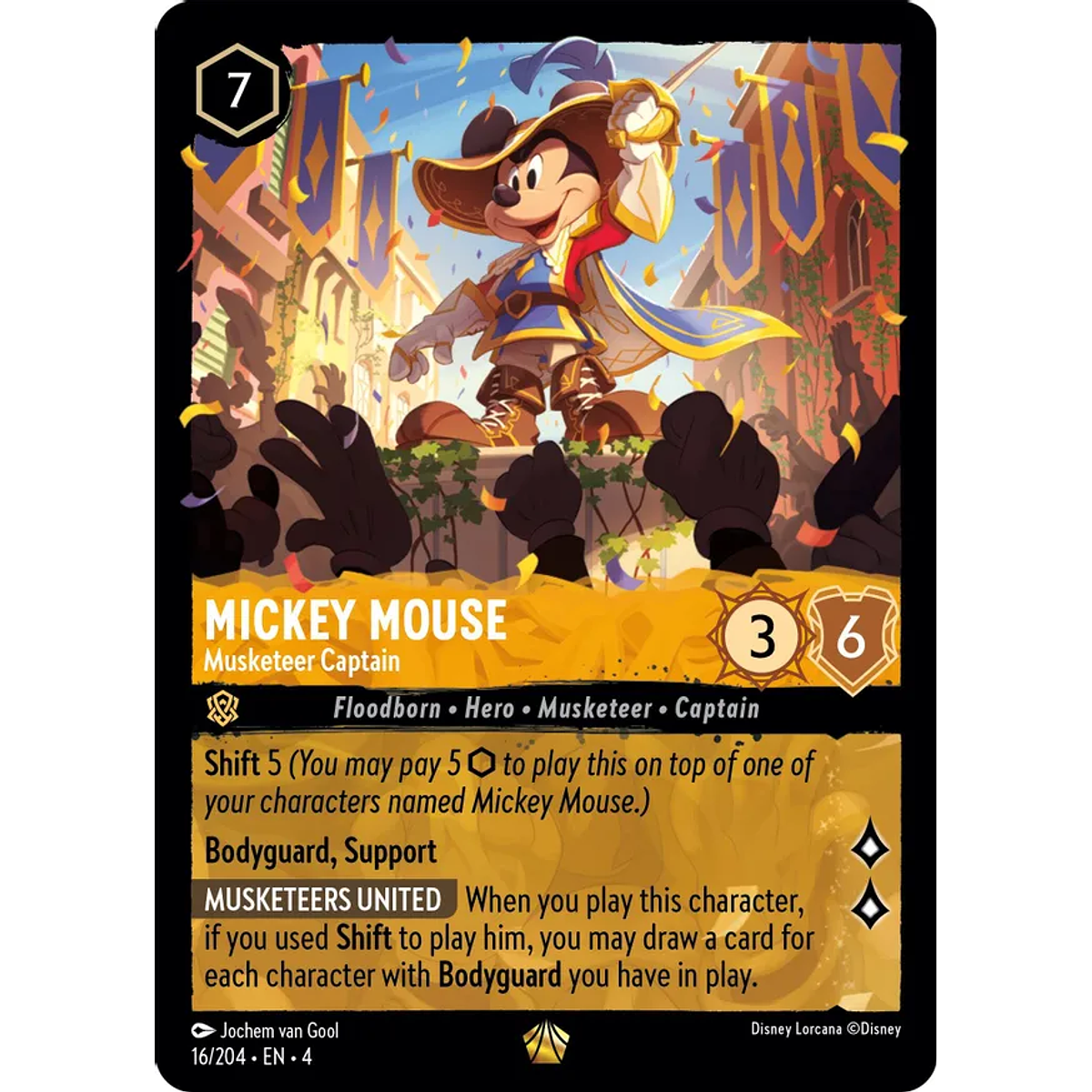 Mickey Mouse - Musketeer Captain - 16/204 - Legendary