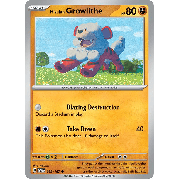 Hisuian Growlithe - 099/167 - Common