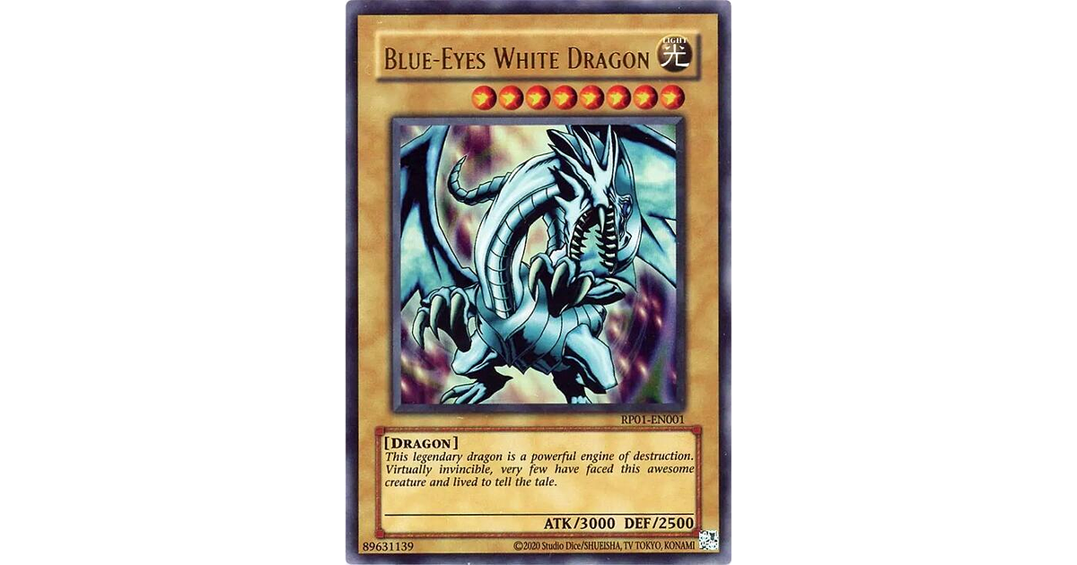 Blue-Eyes White Dragon - RP01-EN001 - Ultra Rare (Reprint)