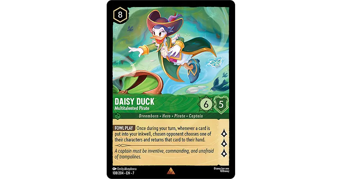 Daisy Duck - Multitalented Pirate - 108/204 - Rare - 7