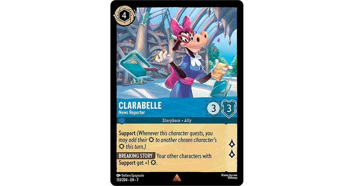 Clarabelle - News Reporter - 153/204 - Rare - 7