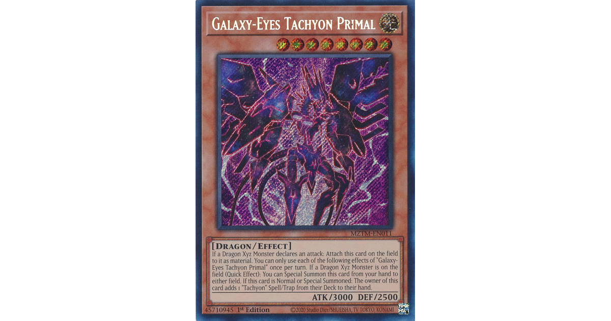 Galaxy-Eyes Tachyon Primal - MZTM-EN011 - Secret Rare
