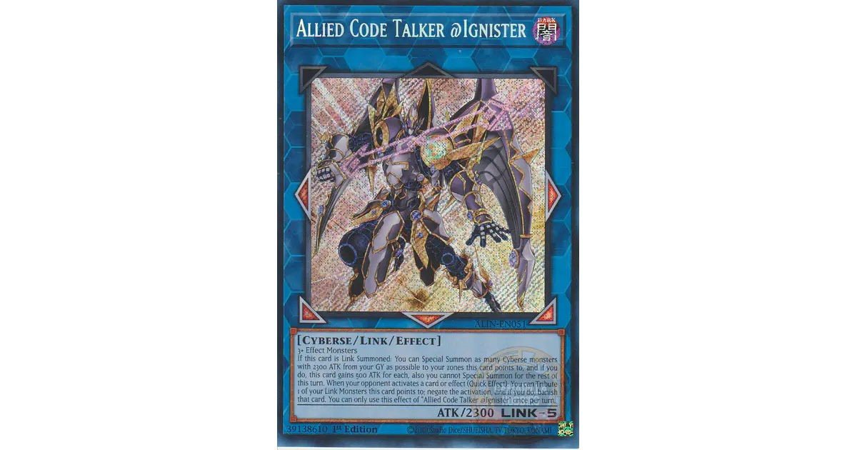 Allied Code Talker @Ignister - ALIN-EN051 - Secret Rare