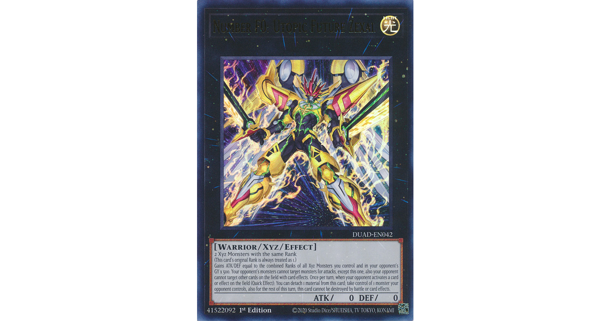 Number F0: Utopic Future Zexal - DUAD-EN042 - Ultra Rare