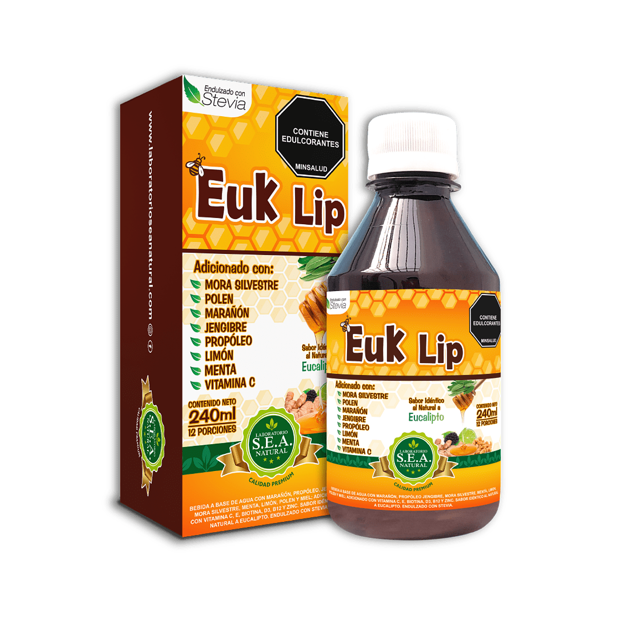 Eucalipto con Miel Jarabe 240ml Sea Natural | Alivio Natu ...
