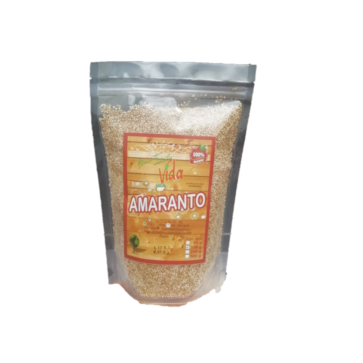 Amaranto POP Natural 100 g - Saludable y Nutritivo | Naturales Vida Sana