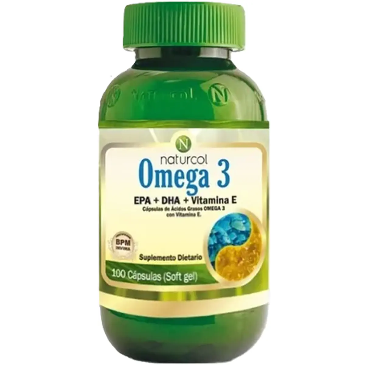 Omega 3 + EPA + DHA + Vitamina E | Suplemento de Alta | Naturales Vida Sana