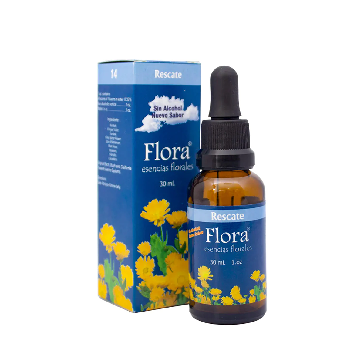 Rescue Flower Essence 30 mL Natural Emotional Support | Naturales Vida Sana