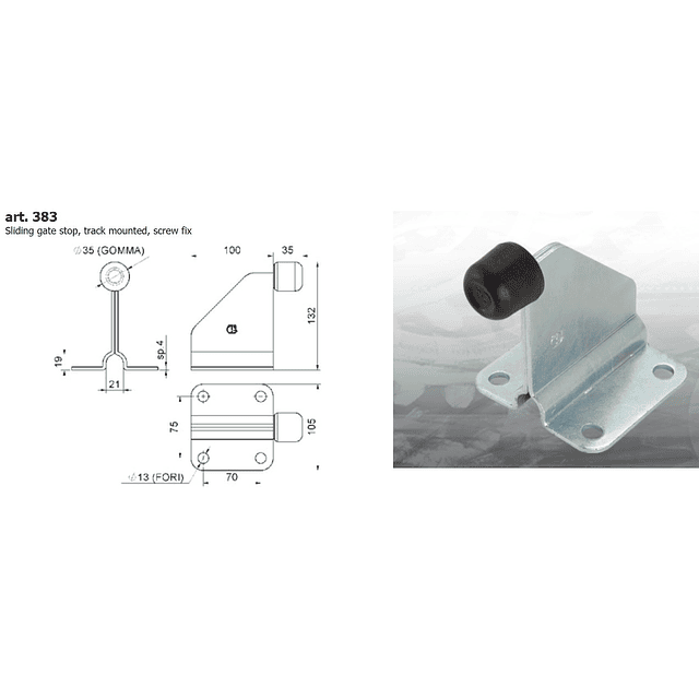 Tope Para portón de Corredera