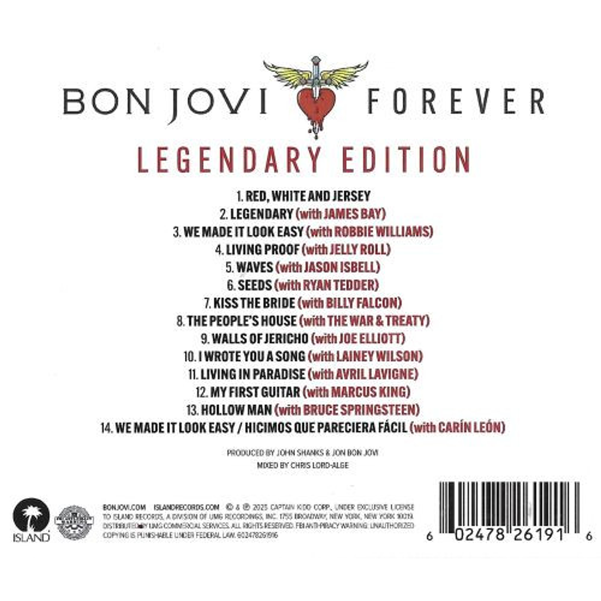 Bon Jovi – Forever: Legendary Edition - CD - Nuevo Y Sellado