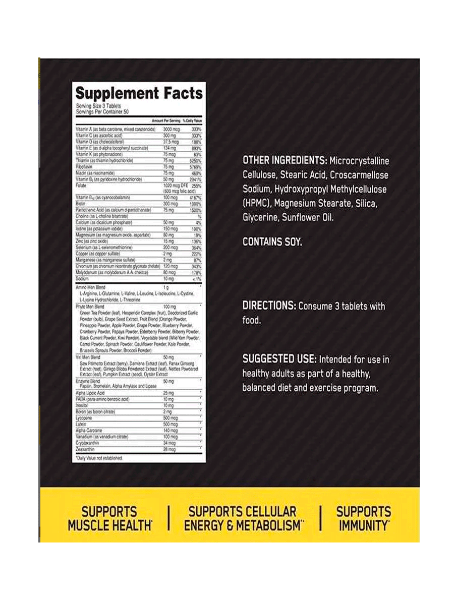 OPTI-MEN MULTIVITAMINICO 150 Tabletas