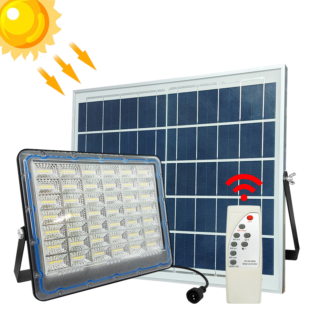 Foco LED De 300W. IP66 + Panel Solar + Control Remoto / PM M