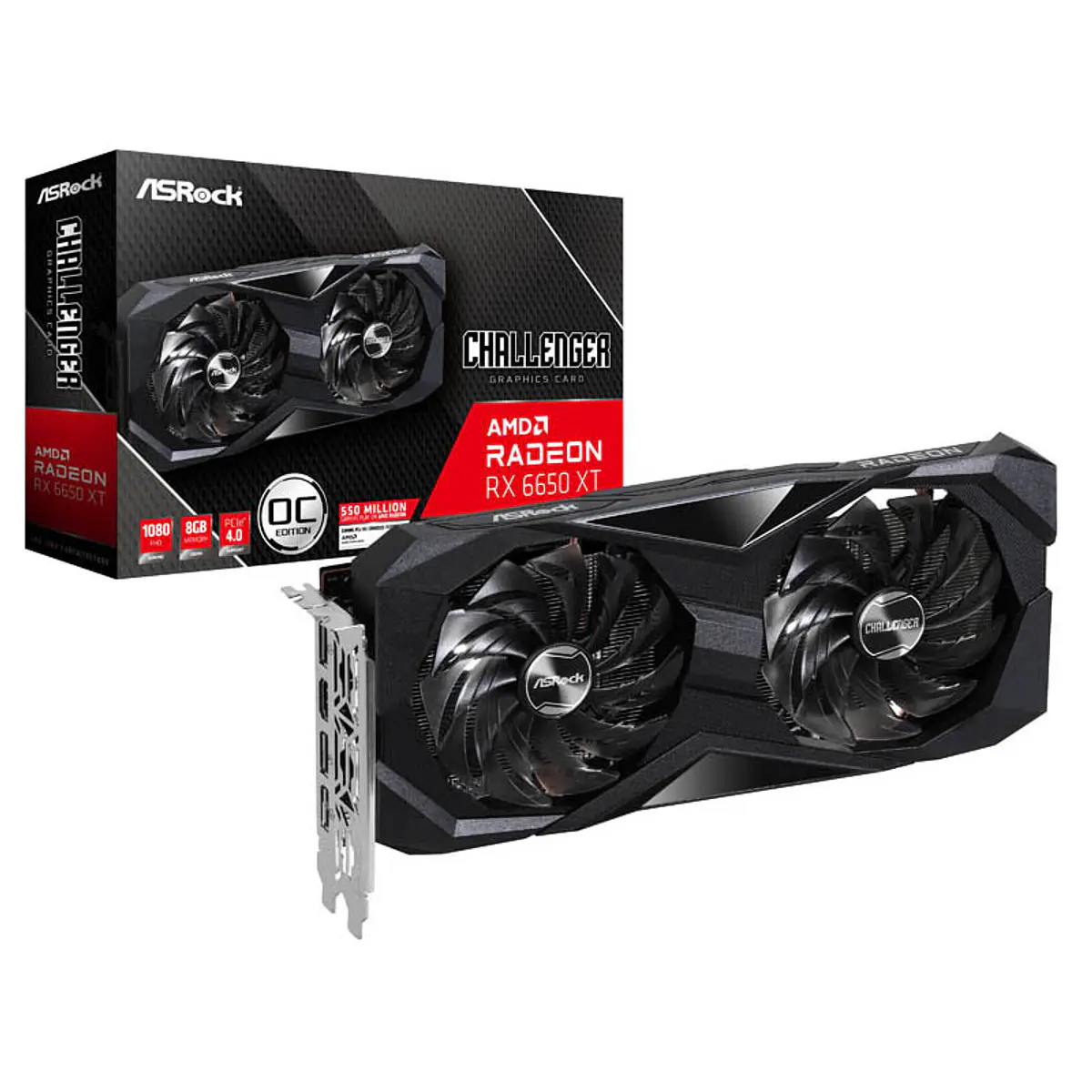 ASRock AMD Radeon RX 6650 XT Challenger D Gaming OC 8GB GDDR