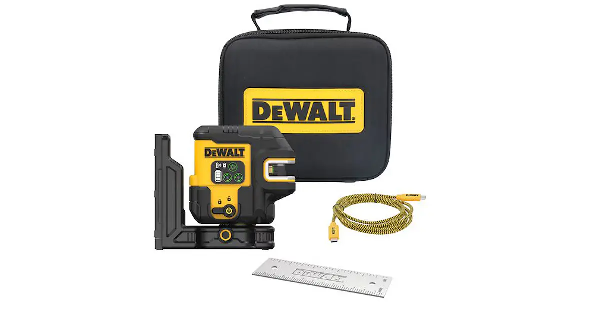Nivel Láser 2Puntos Línea Cruzada CargUSB DEWALT DCLE14221GB