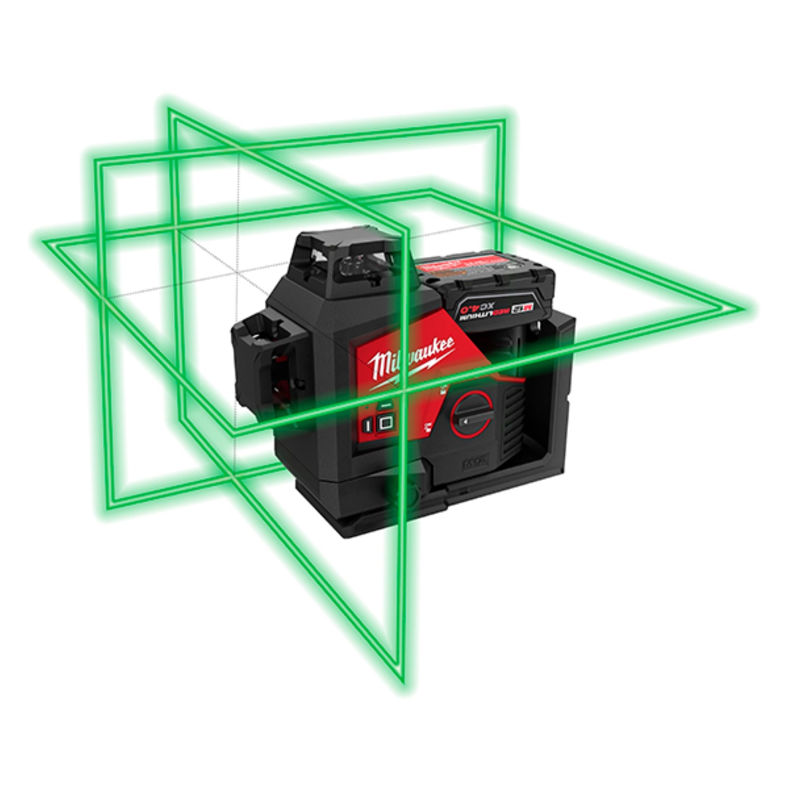 Kit Nivel Láser verde de 3 planos en 360° Milwaukee 3632-21