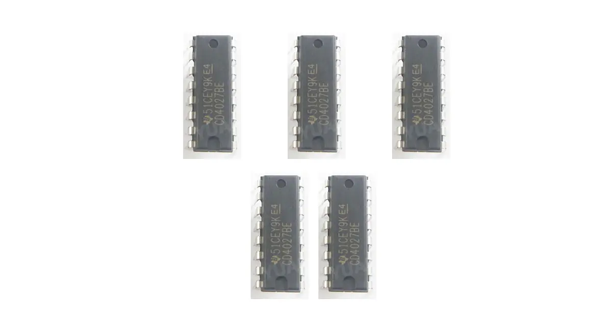 Pack x5 CD4027BE – Circuito Integrado Flip-Flop J-K Dual DIP