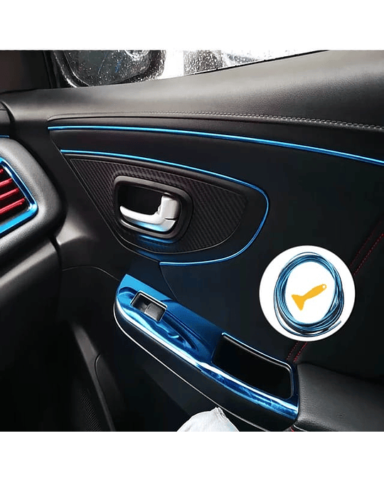 Rollo moldura embellecedor decorativa para interior de autos
