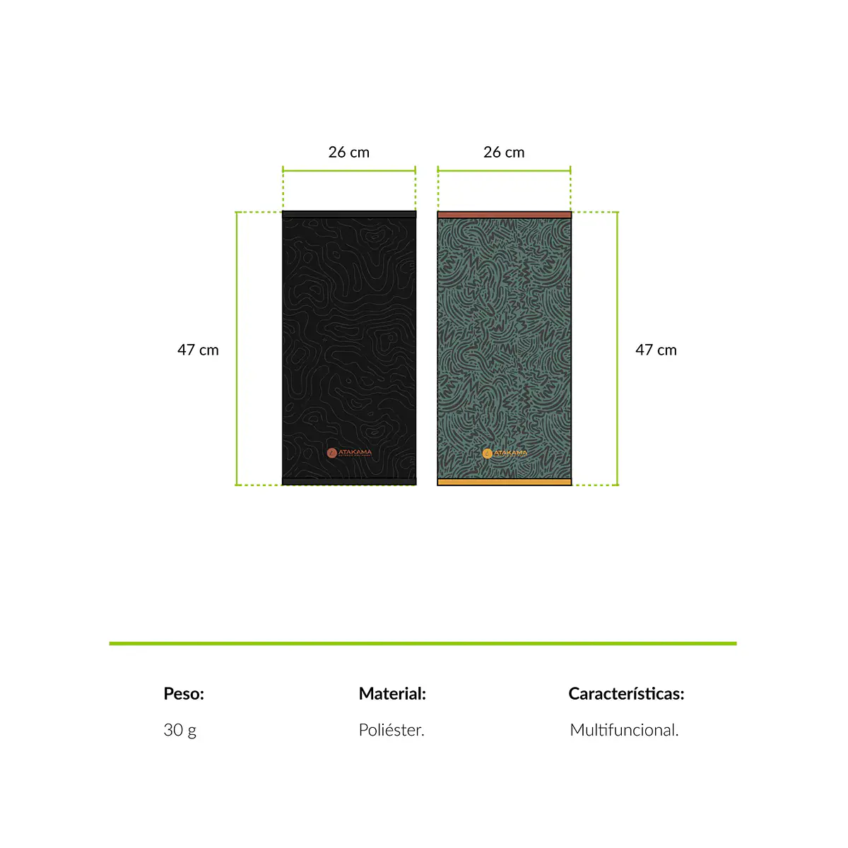 Bandana Palena Atakama Outdoor Color Verde