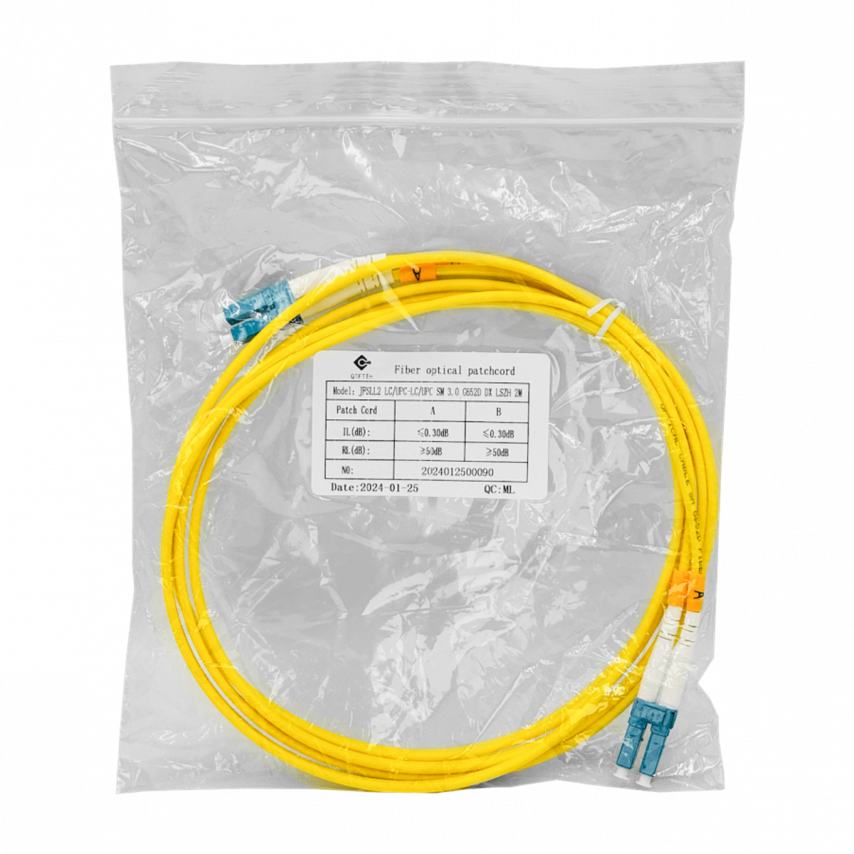 JUMPER LC-LC MONOMODO SM DUPLEX 2MT 3.0MM