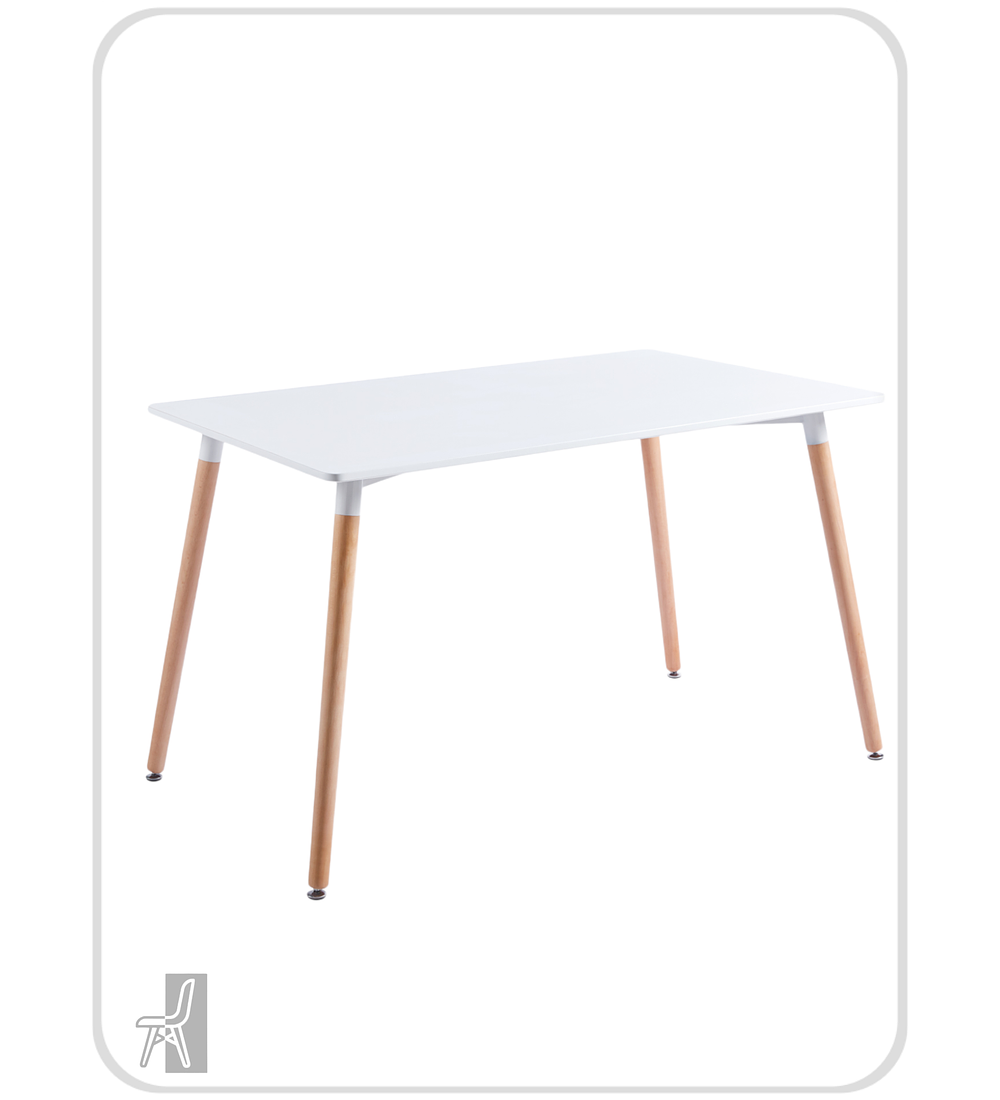 Mesa Rectangular Melamina Blanca 120x80 cm