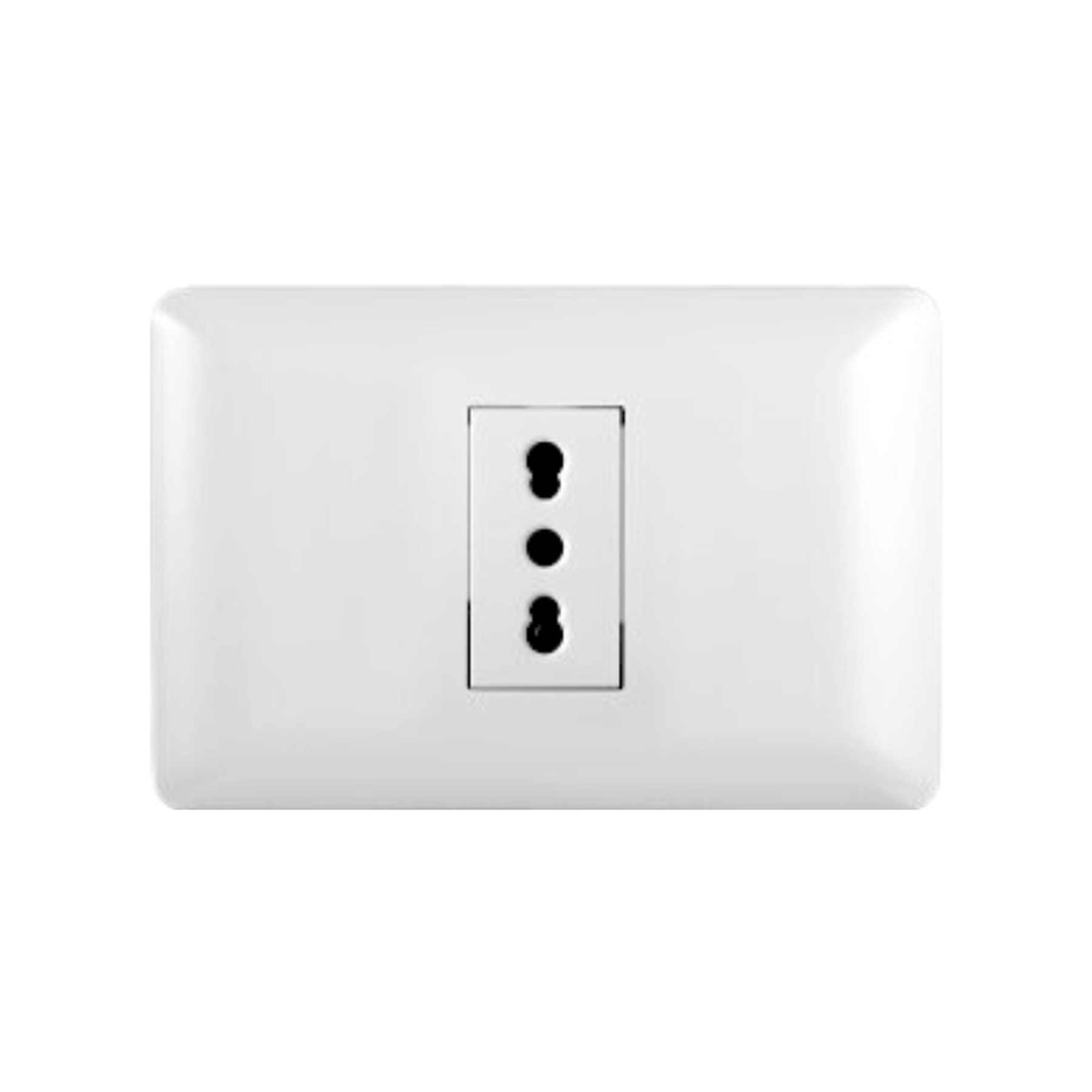 Tomacorriente Simple 10/16A 250V Blanco-Want