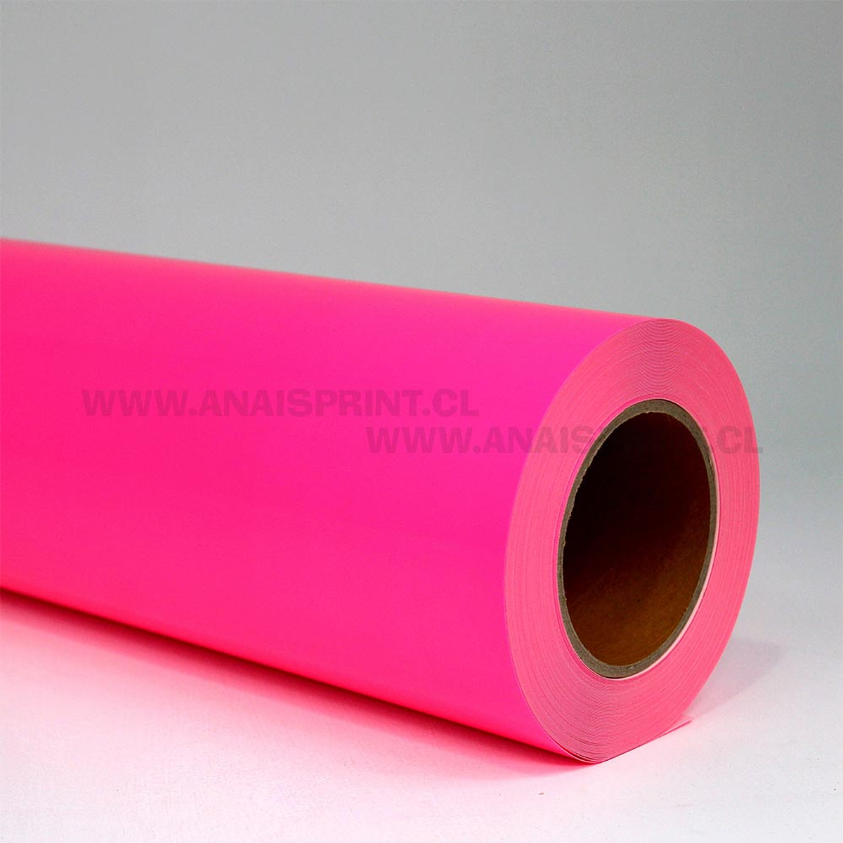 VINILO TEXTIL PU ROSADO NEON 50 CM X 1 MT