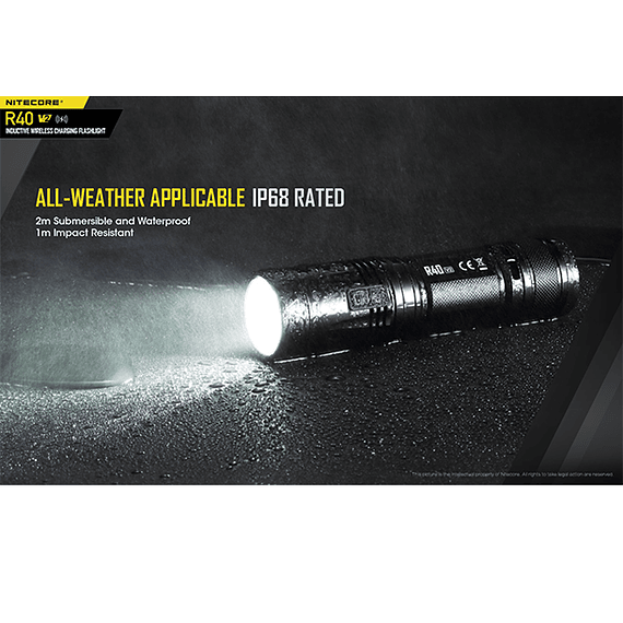 Linterna LED Nitecore 1000 lúmenes Recargable USB R40 V2 | Andes Photo