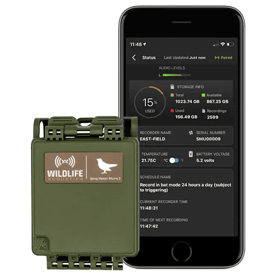 Grabadora Sonido Wildlife Acoustics Fauna Song Meter Micro 2 | Andes Photo