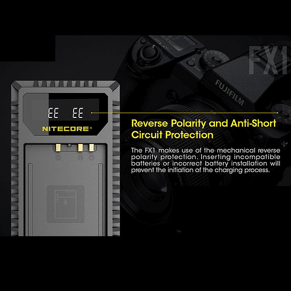 Cargador Nitecore Dual-Slot USB para Fuji | Andes Photo