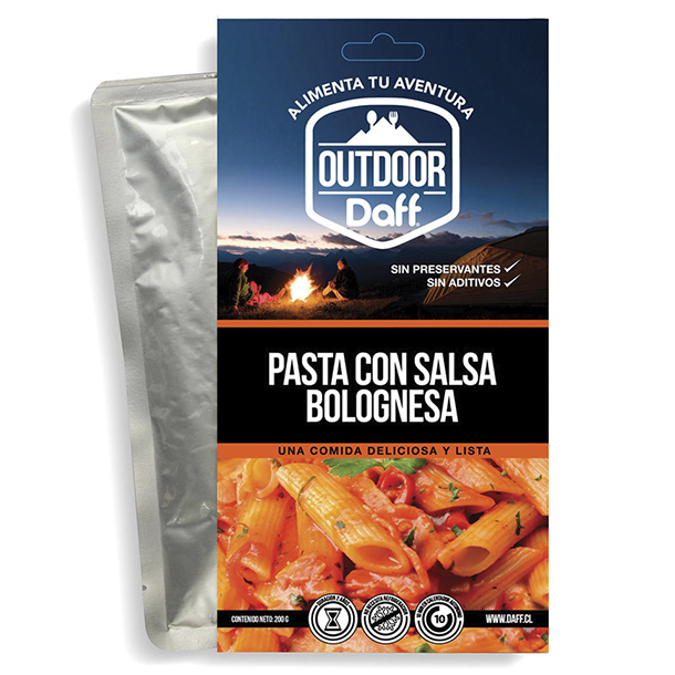 Comida Deshidratada Outdoor Daff Pasta con Salsa Bolognesa | Andes Photo