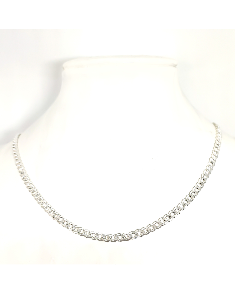 Cadena Grumet Mediana 60cm Plata Fina 925