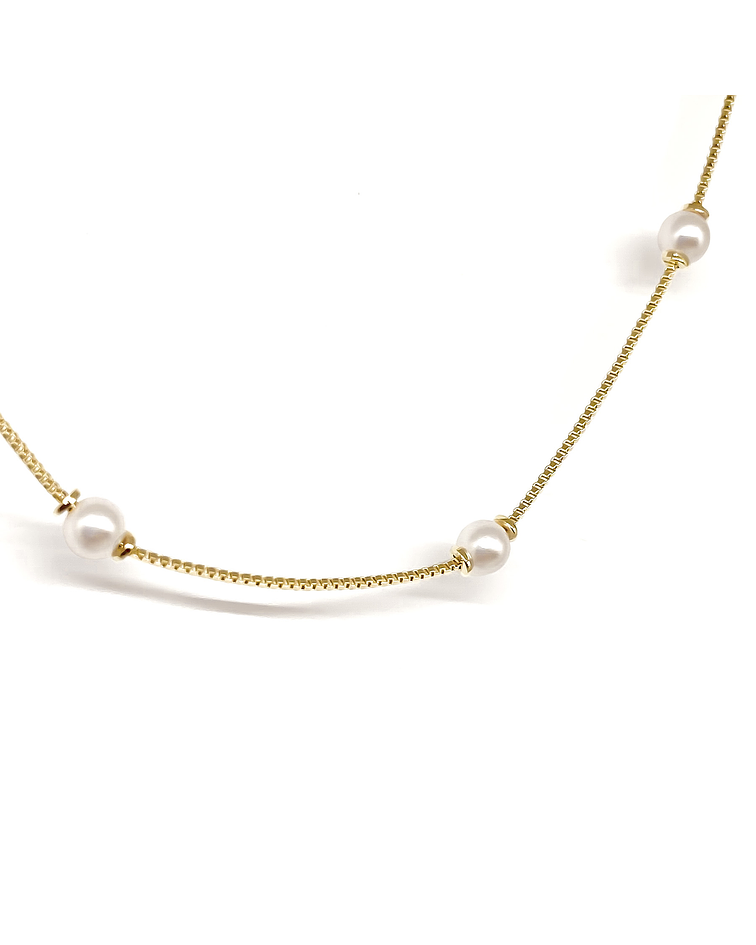 Collar Choker Bella Perla Enchapado Oro 18K