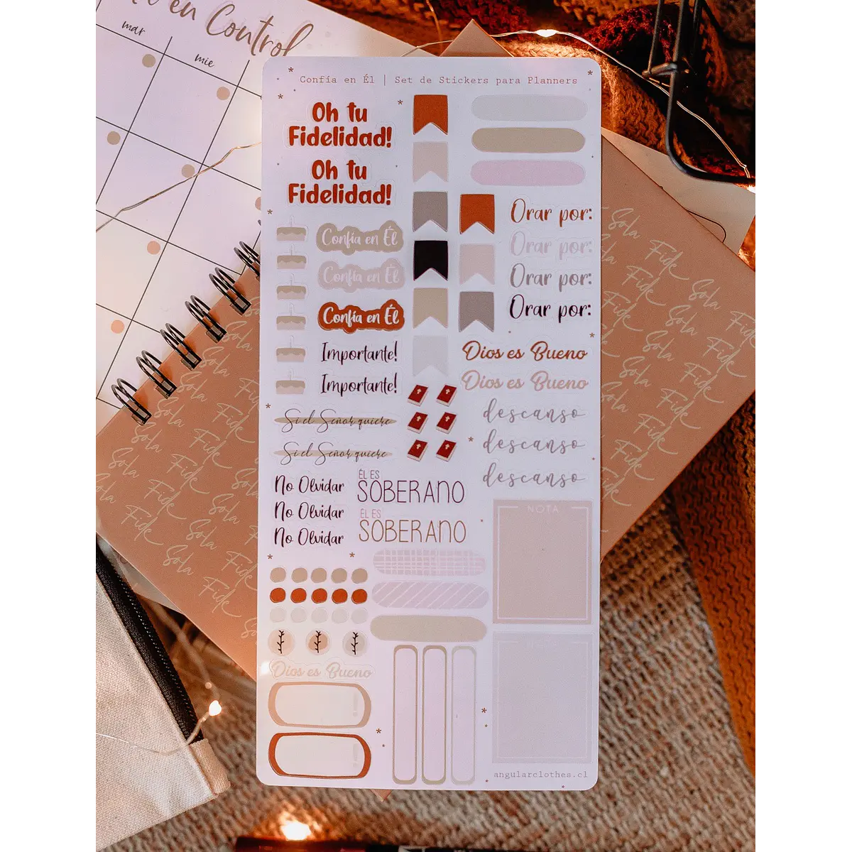 Confía en Él - Set de Stickers para Planners