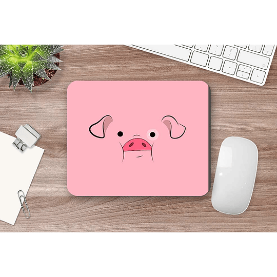 MOUSE PAD PERSONALIZADO M233 CERDITO ROSA