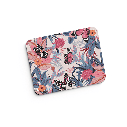 Mouse pad Mariposa y flores M277