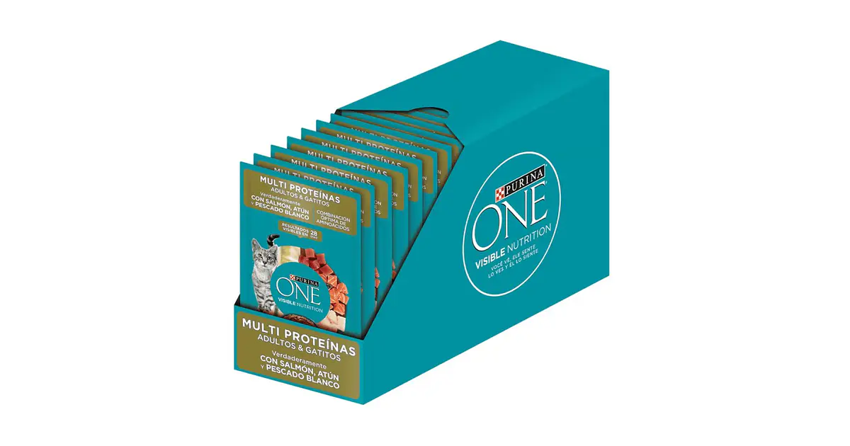Caja de Sobre Purina One gato adulto esterilizado Salmón