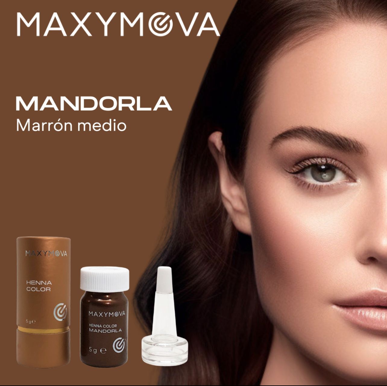 HENNA MANDORLA - MEDIUM BROWN (MARRÓN MEDIO) MAXYMOVA