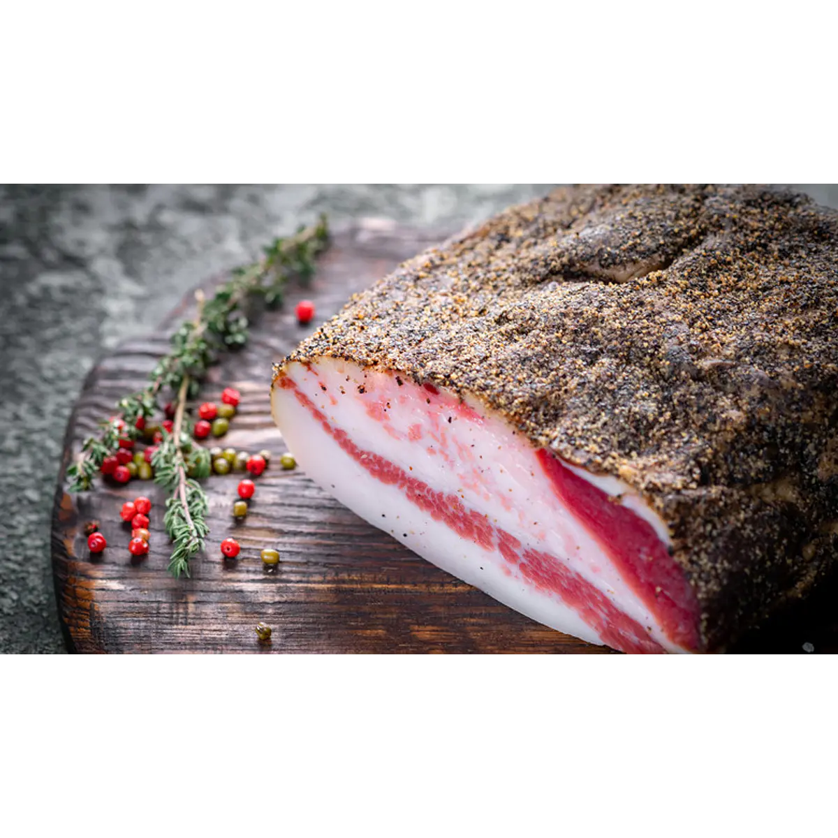 GUANCIALE STAGIONATO NEGRINI Carne de cerdo con especies 720