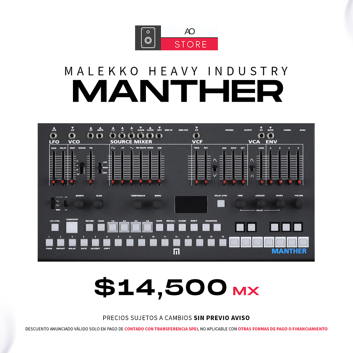 Malekko Heavy Industry Manther Desktop Analog Sintetizador