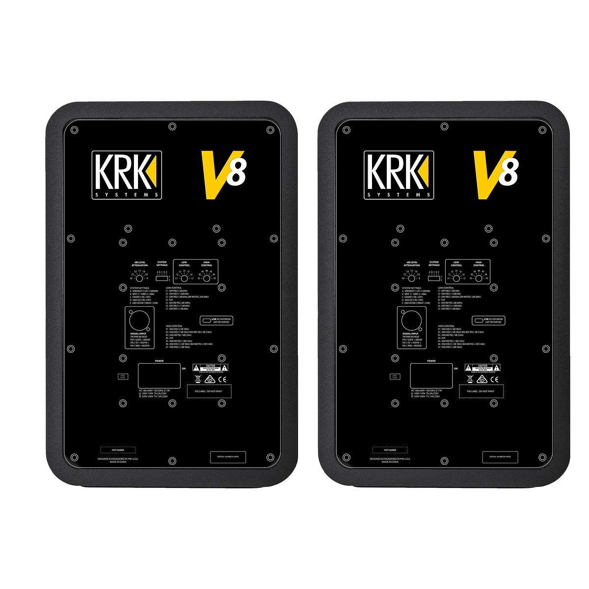 KRK V8 S4 Monitores De Estudio (2 Piezas)