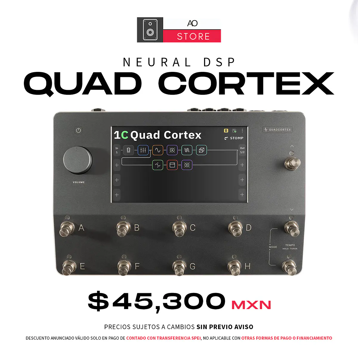 Neural DSP Quad Cortex Quad-Core Modelador de Efectos Digita
